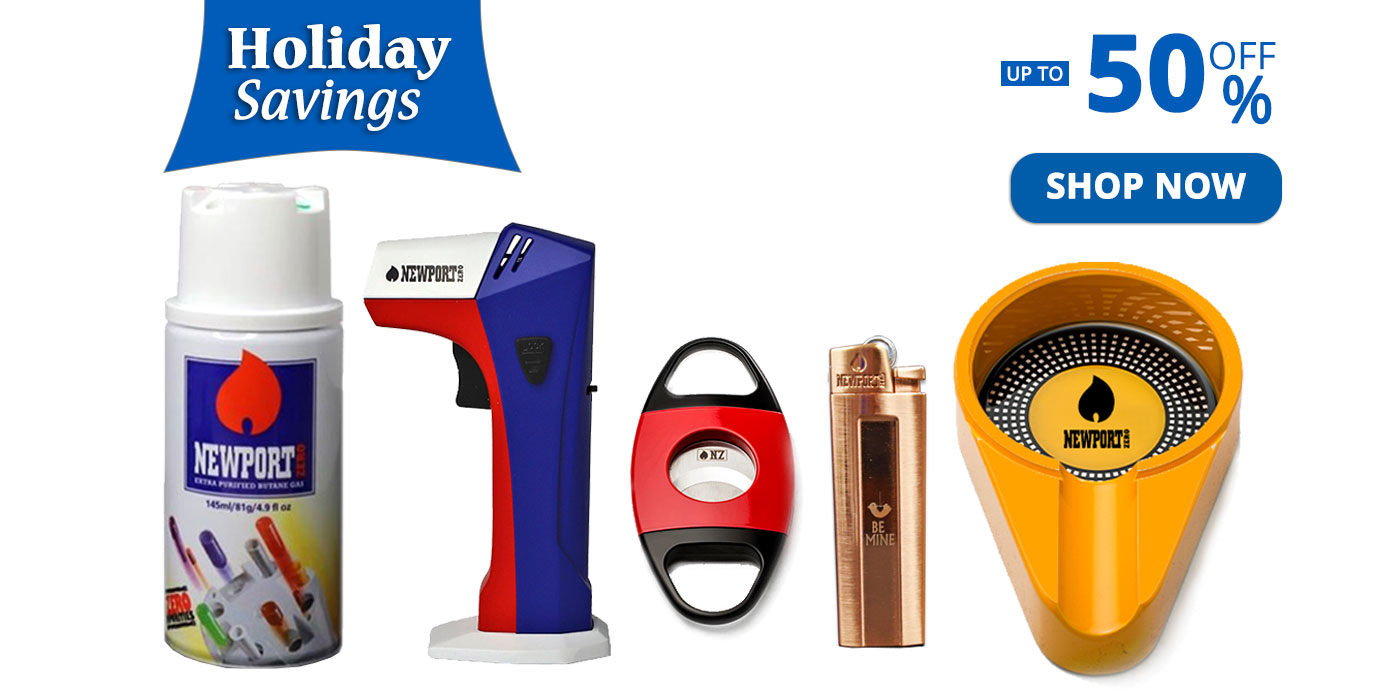 Newport Zero Butane Torch Lighters, Butane Fuel, & Cigar Accessories